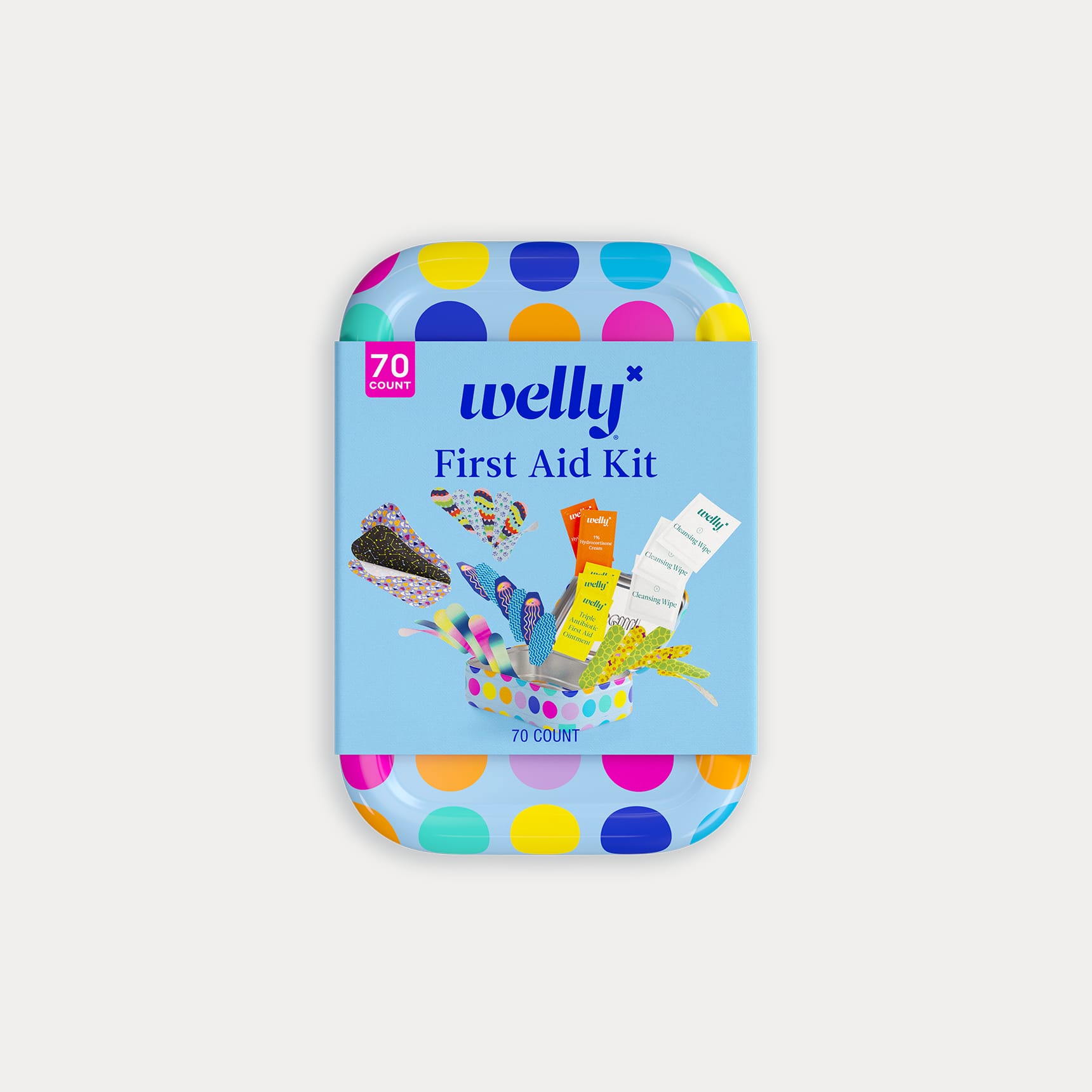 Kids First Aid Kit - Polka Dot 70CT – Welly