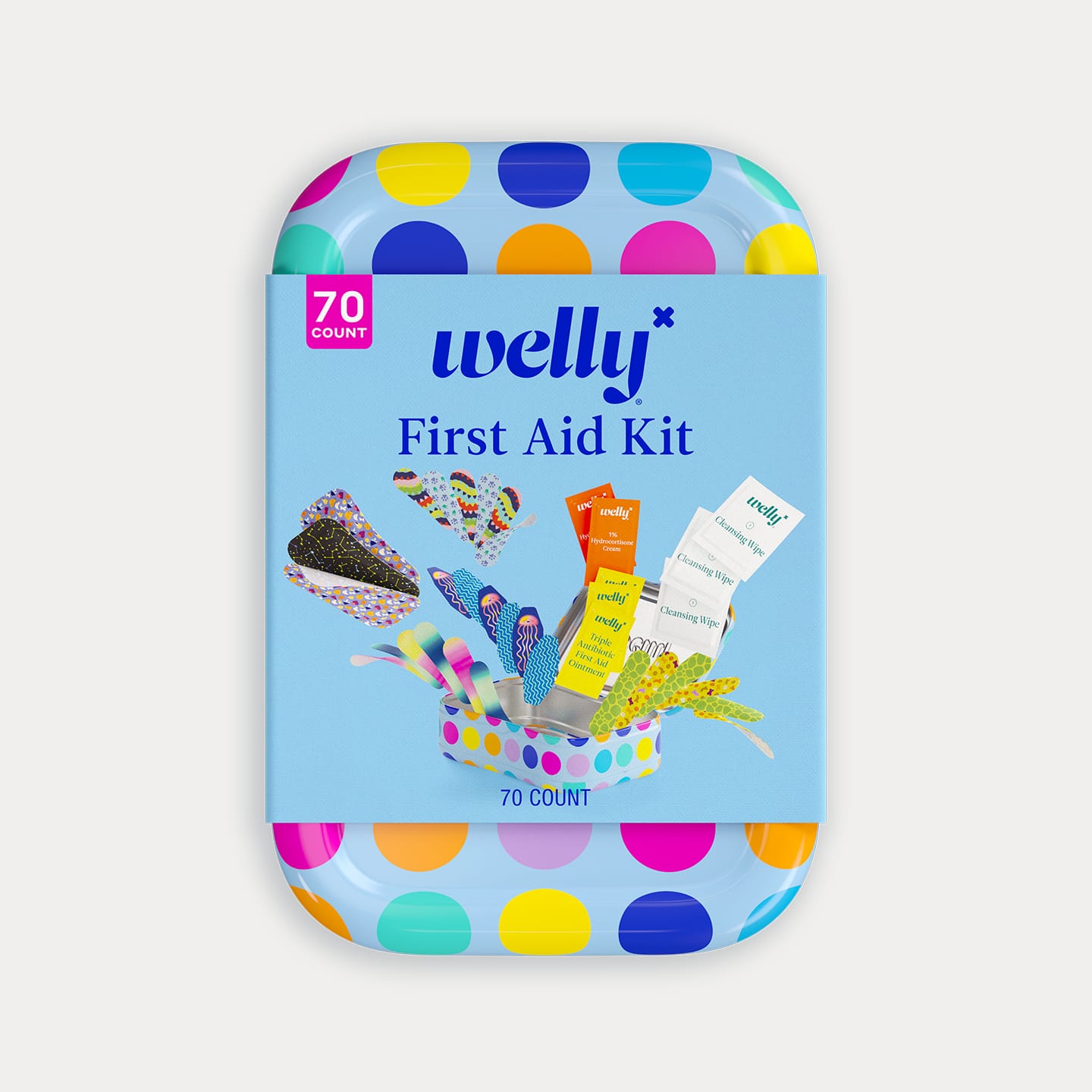 Kids First Aid Kit - Polka Dot 70CT – Welly