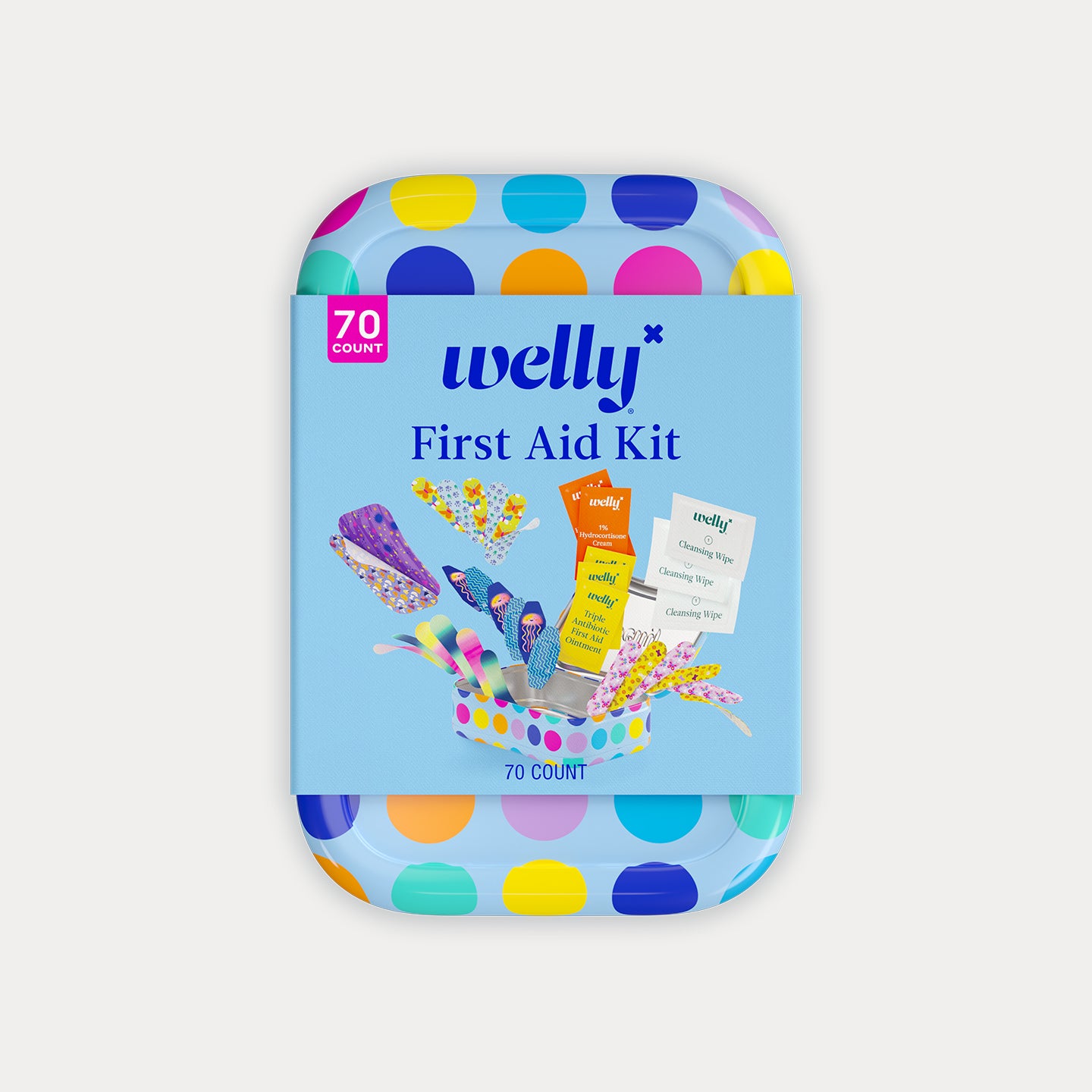 Kids First Aid Kit - Polka Dot 70CT – Welly
